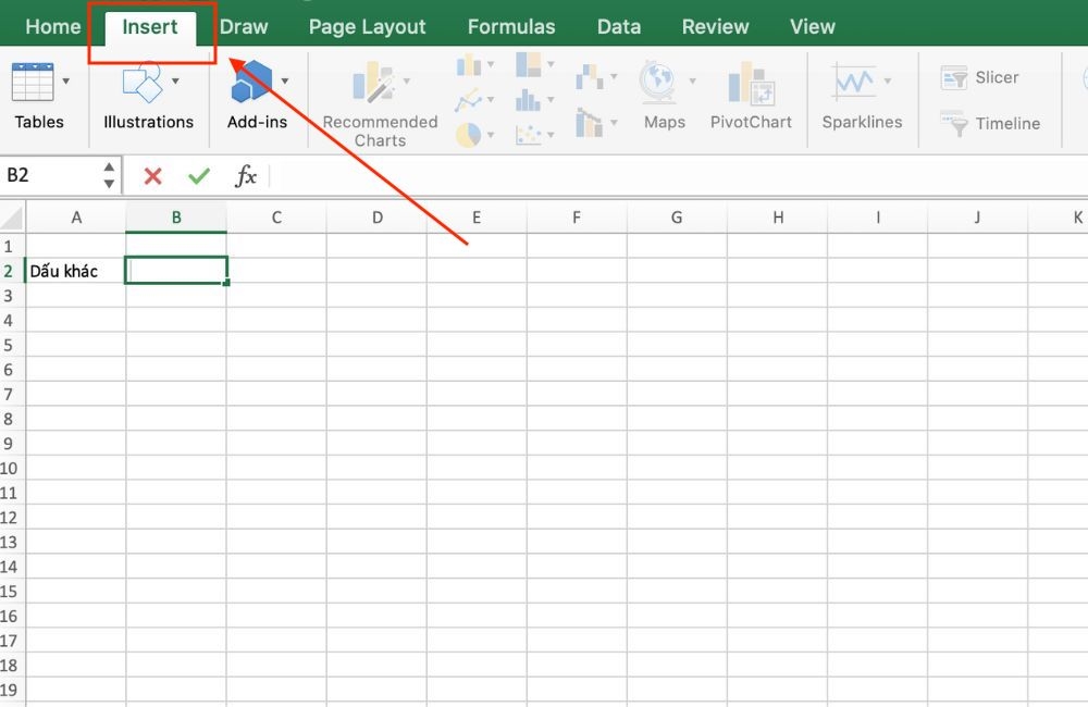 Dấu khác trong Excel 2010, 2013, 2016: Cách viết và sử dụng