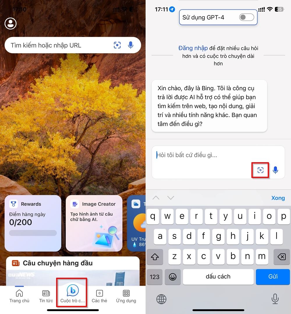 Cách đặt câu hỏi bằng hình ảnh trên Bing AI để tìm kiếm thông tin