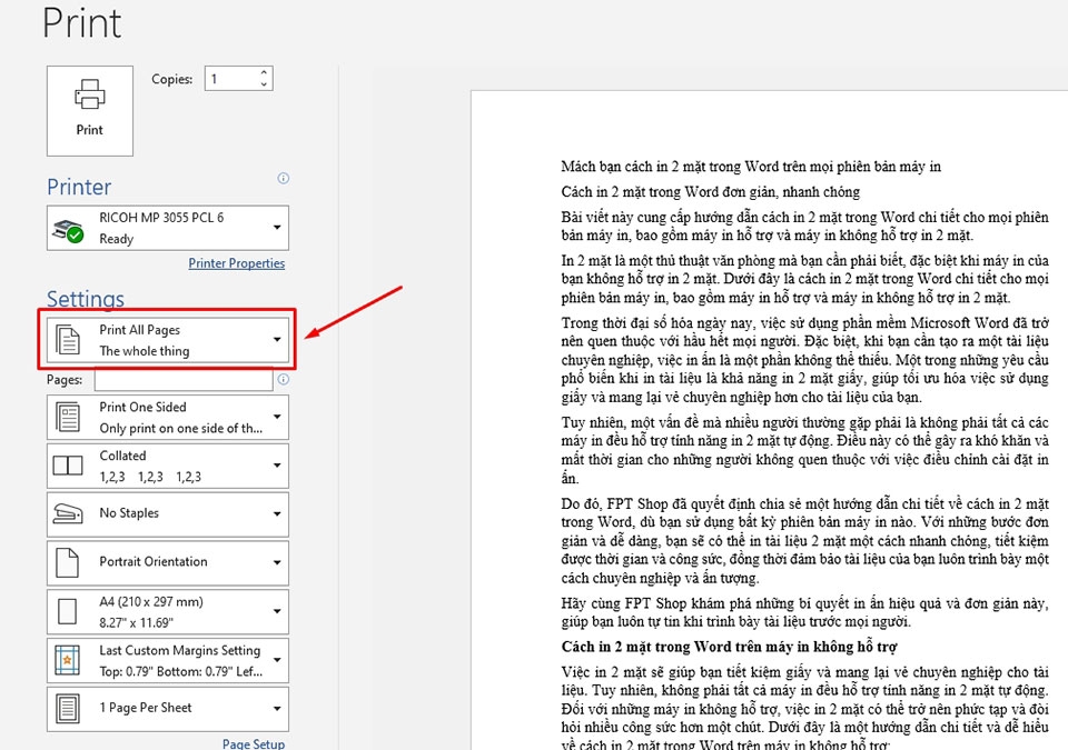 Cách in 2 mặt trong Word đơn giản, nhanh chóng mà bạn phải biết