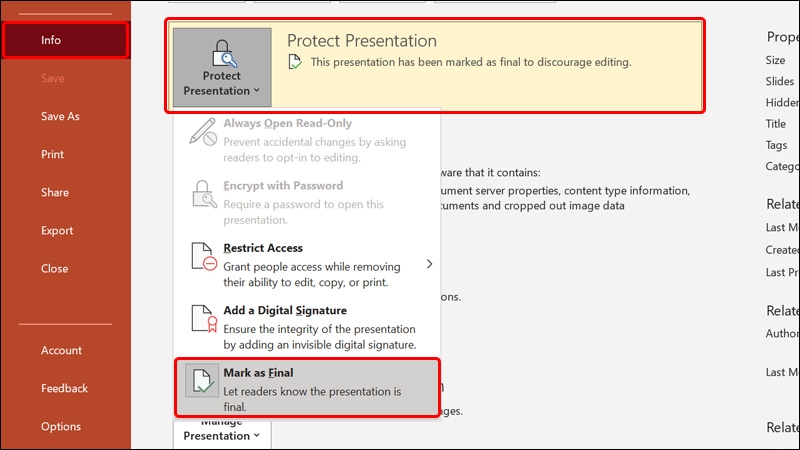 Cách bật và tắt chế độ Read Only trong PowerPoint đơn giản