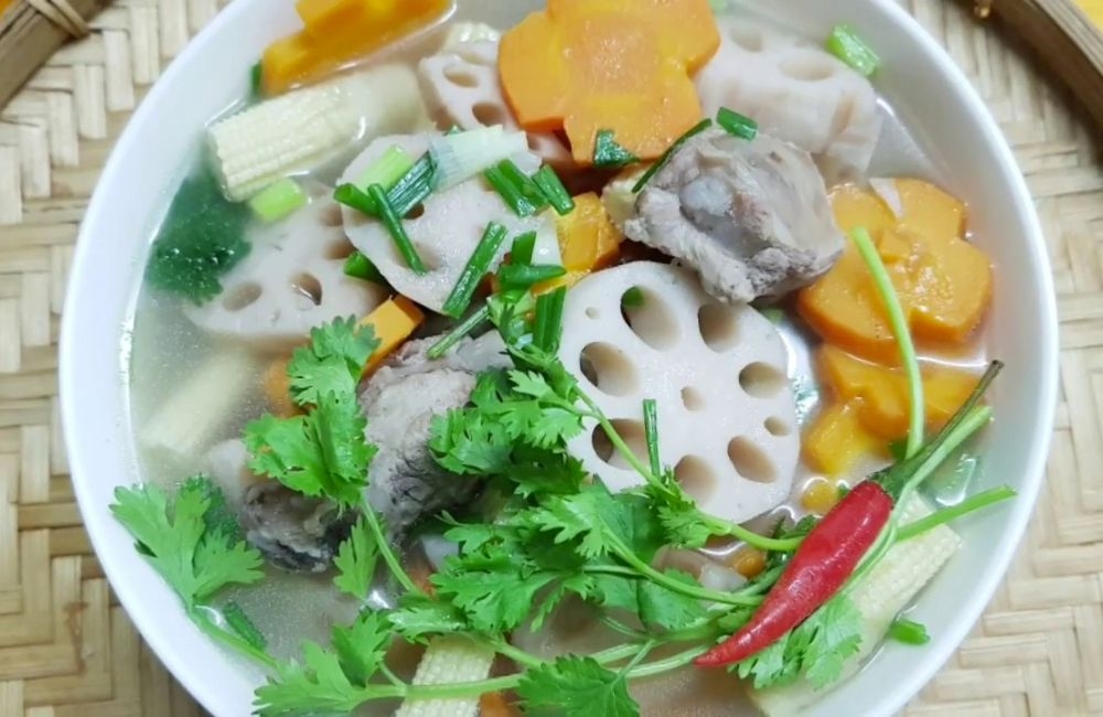 Cách nấu canh củ sen nấu sườn thơm ngon, ngọt bùi thanh mát