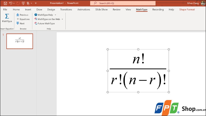 Thêm MathType trong PowerPoint dễ dàng, chuyên nghiệp nhất