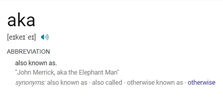 Aka là gì? Ý nghĩa của Aka và cách sử dụng Aka trong đời sống