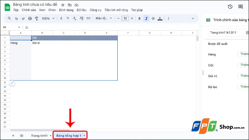 Cách tạo Pivot Table trong Google Sheets vô cùng nhanh