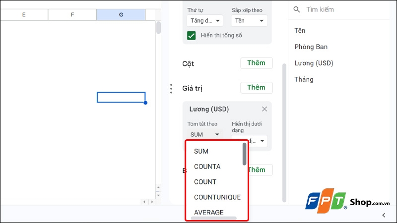 Cách tạo Pivot Table trong Google Sheets vô cùng nhanh