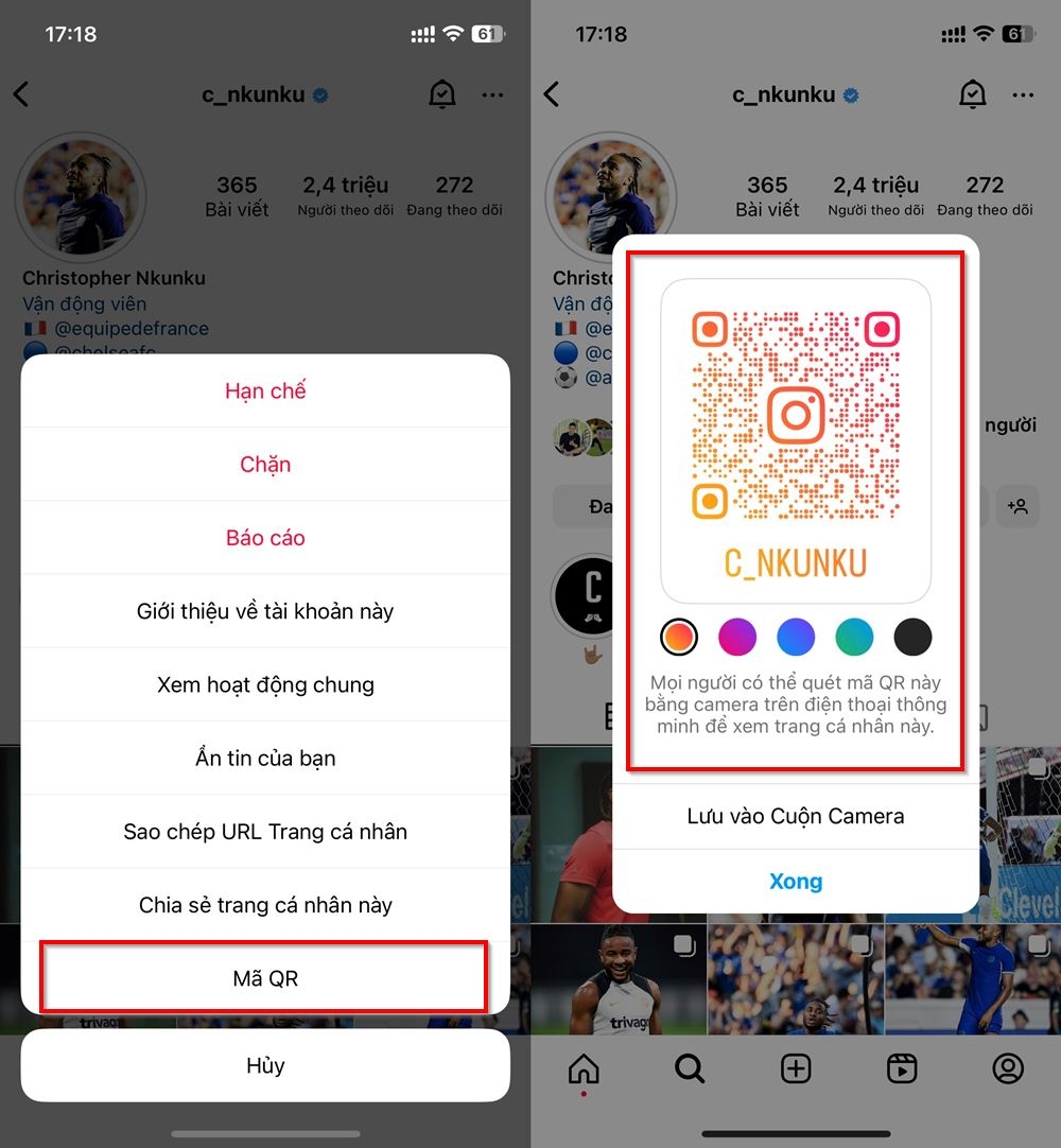 Lưu ngay cách lấy mã QR người khác trên Instagram