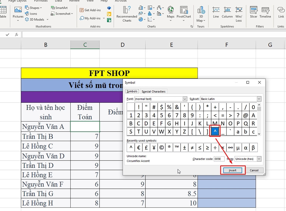 Cách viết số mũ trong Excel: Hướng dẫn chi tiết các bước từ A-Z