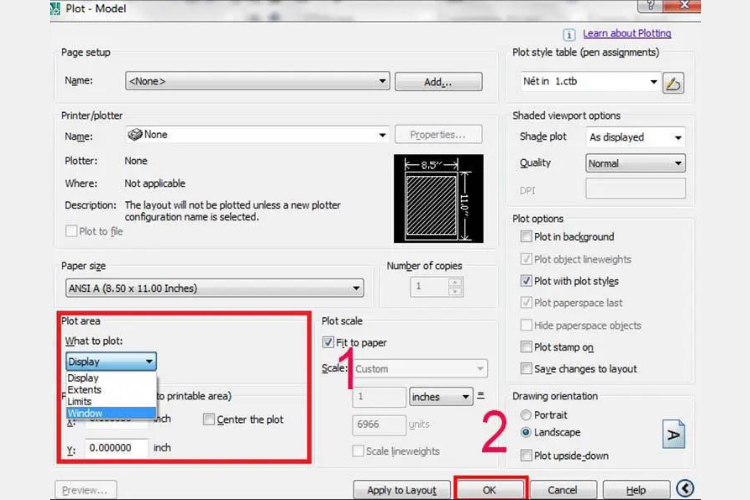 Kích thước A1, cách tạo khổ giấy A1 chi tiết trong AutoCad
