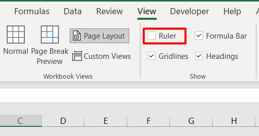 Chi tiết cách hiện thanh Ruler trong Excel bị ẩn đơn giản nhất