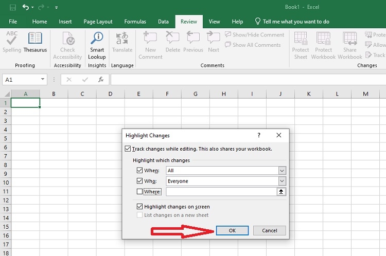 Cách dùng Track Change trong Excel xem lịch chỉnh sửa nhanh chòng