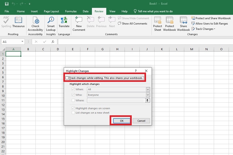 Cách dùng Track Change trong Excel xem lịch chỉnh sửa nhanh chòng