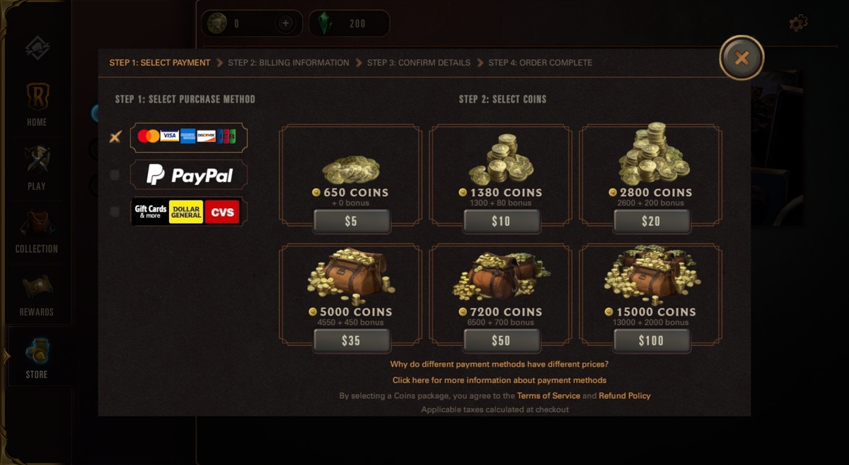 Trong LOL 250 RP là bao nhiêu tiền? Cách đổi Riot Point qua VND