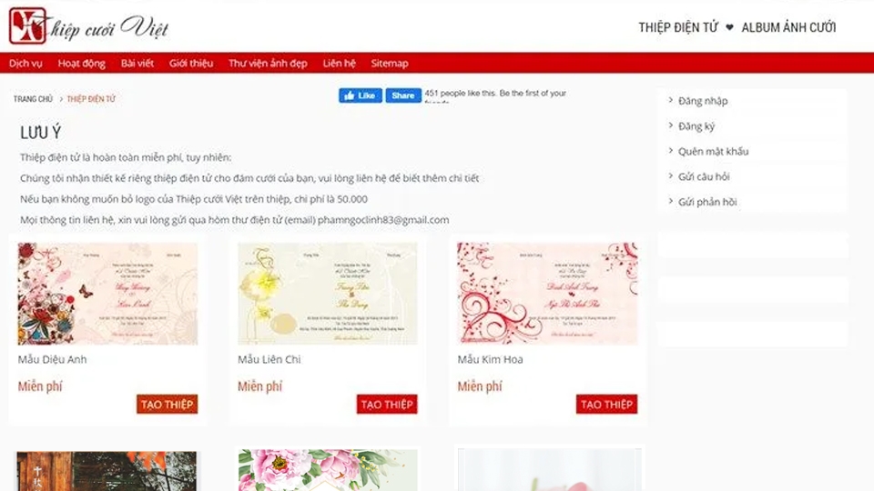11 website thiết kế thiệp cưới online miễn phí cho các cặp đôi