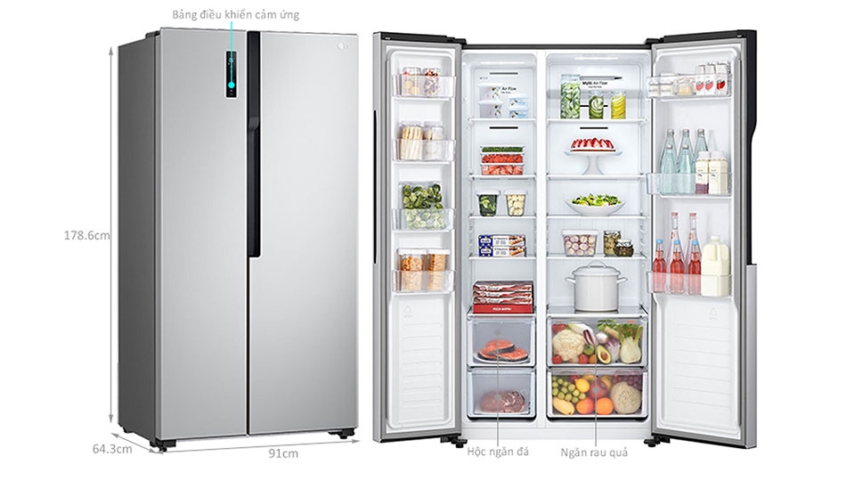 Top 3 kích thước tủ lạnh Side by side LG phổ biến và nên mua nhất