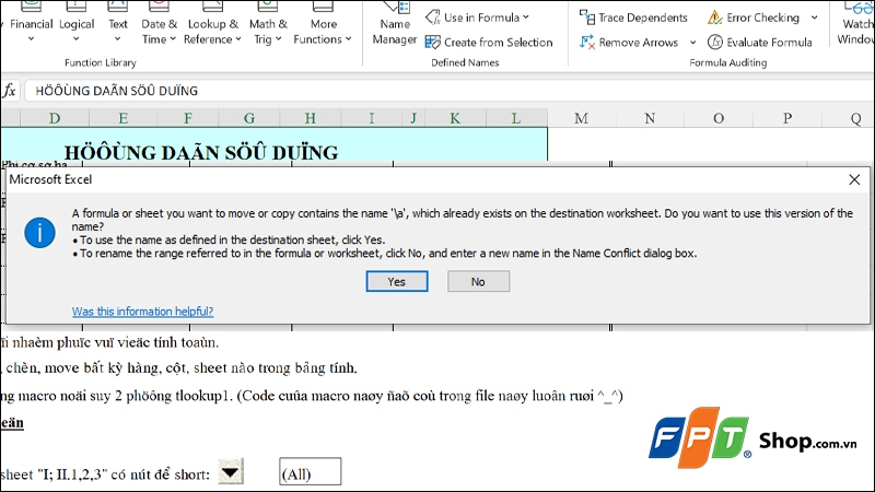 Hướng dẫn khắc phục lỗi Name Conflict trong Excel cực hiệu quả
