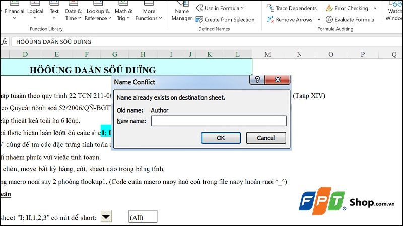 Hướng dẫn khắc phục lỗi Name Conflict trong Excel cực hiệu quả