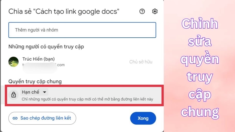 Cách tạo link google docs và chia sẻ cùng thực hiện nhanh chóng
