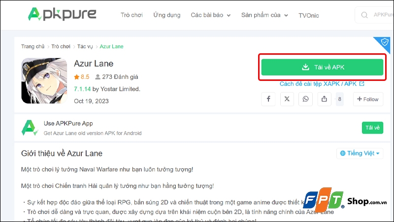 Cách tải game Azur Lane trên máy tính và điện thoại Android