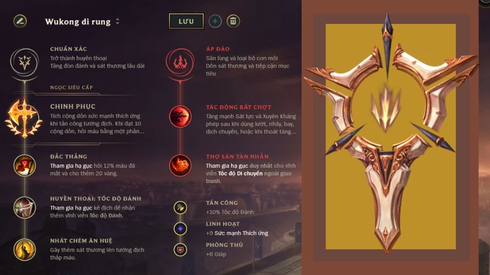 Hướng dẫn build Wukong: Cách lên đồ, bảng ngọc, combo mùa 13