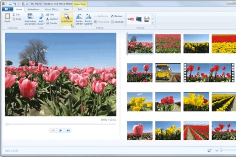 Windows Movie Maker - Tải về phần mềm tạo video từ ảnh