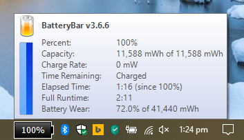 Batterybar – Một ứng dụng quản lý pin không thể thiếu cho laptop