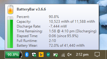 Batterybar – Một ứng dụng quản lý pin không thể thiếu cho laptop