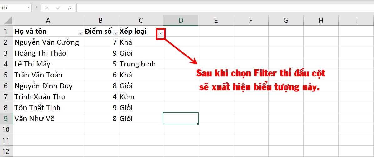 Hàm Filter trong Excel và cách sử dụng thông qua ví dụ cụ thể
