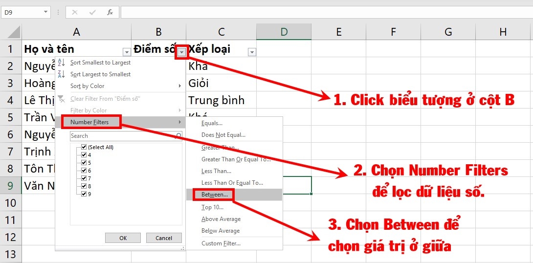 Hàm Filter trong Excel và cách sử dụng thông qua ví dụ cụ thể