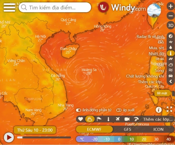 Hé lộ về Windy.com: Ứng dụng dự báo tình hình thời tiết cực chuẩn