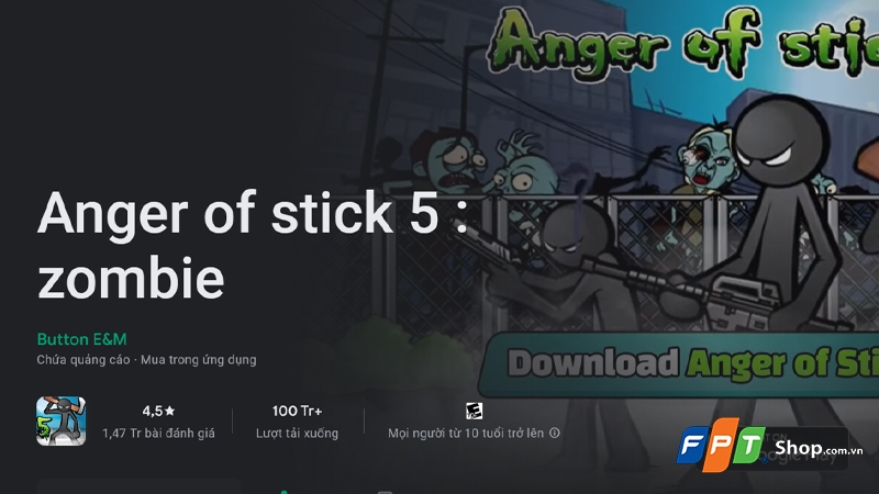 Anger of stick 5: Game hành động nhập vai kinh điển