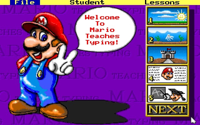 Mario Teaches Typing - Cách tải và chơi game luyện gõ phím