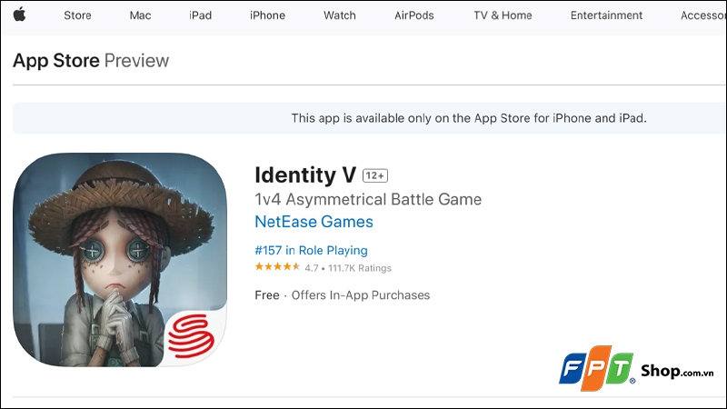 Tải Identity V - Game kinh dị bất đối xứng hấp dẫn, kịch tính