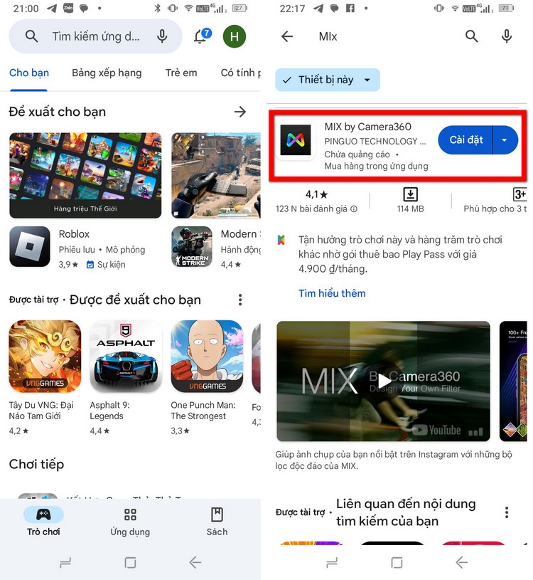 MIX- Photo Editor & Filters–Hướng dẫn tải app MIX trên điện thoại