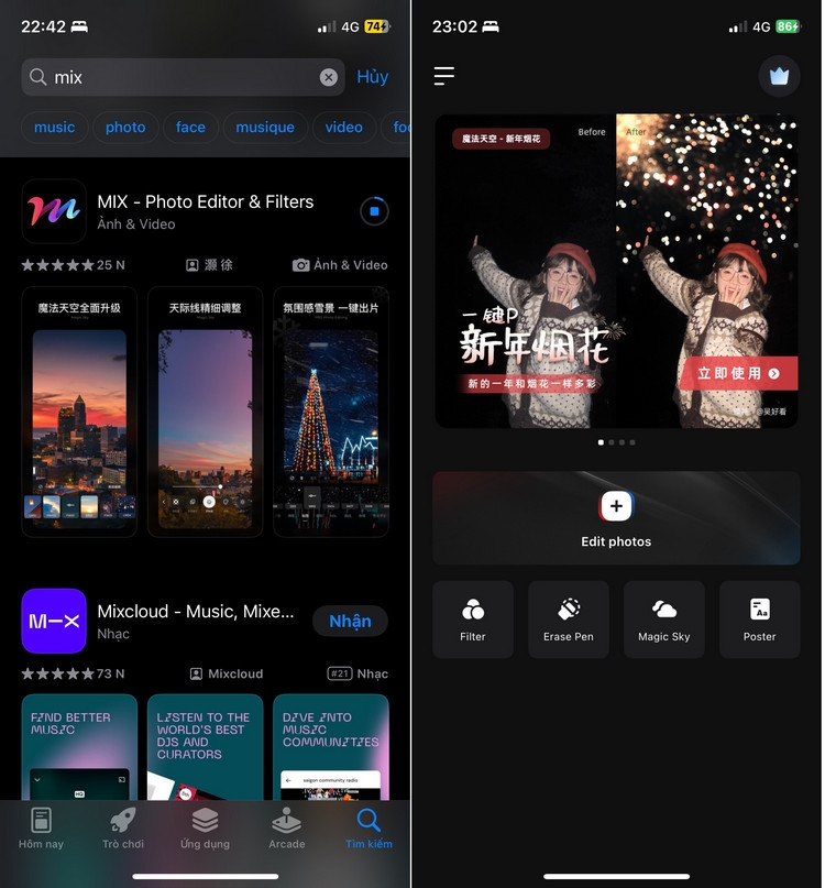 MIX- Photo Editor & Filters–Hướng dẫn tải app MIX trên điện thoại