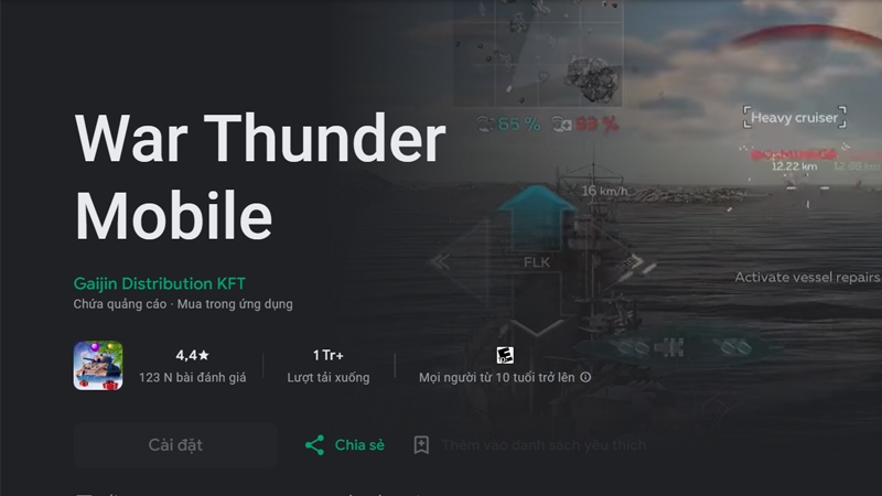 War Thunder Mobile: Game bắn súng chiến tranh thế giới đỉnh cao