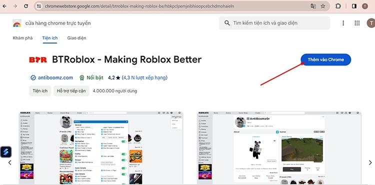 BTRoblox là gì? Hướng dẫn cách tải và sử dụng tiện ích BTRoblox