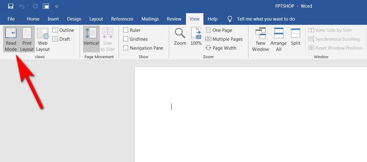 Cách mở file Word full màn hình trong Word 2007, 2010, 2016, 2019