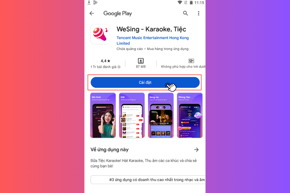 Hướng dẫn tải WeSing - Hát karaoke miễn phí trên điện thoại