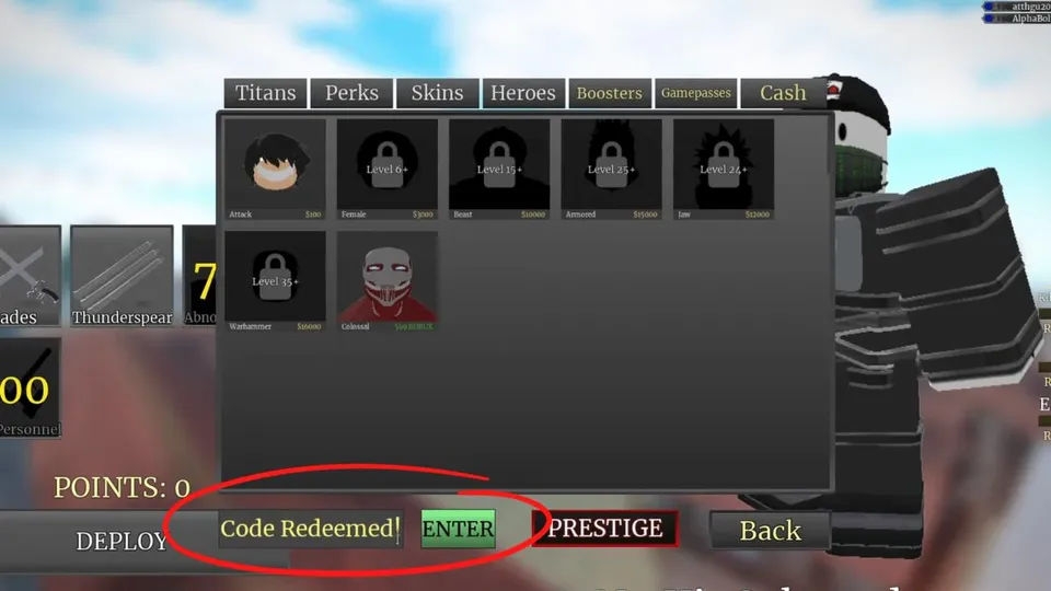 Cập nhật mã code Titan Warfare 2025 đổi quà hấp dẫn