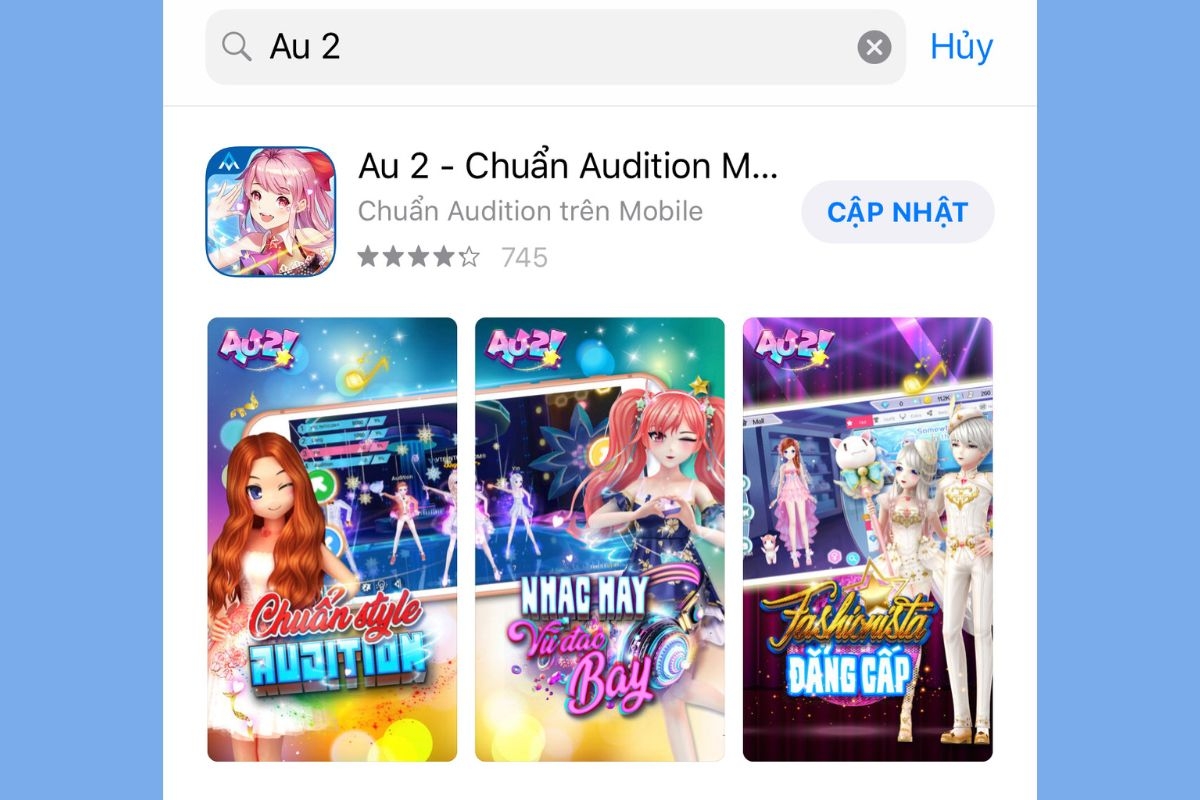 Hướng dẫn cách tải Au 2 - phiên bản game Audition Mobile của VTC