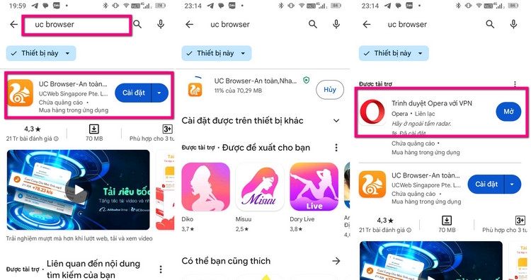 Hướng dẫn tải UC Browser - Trải nghiệm duyệt web tốc độ cao