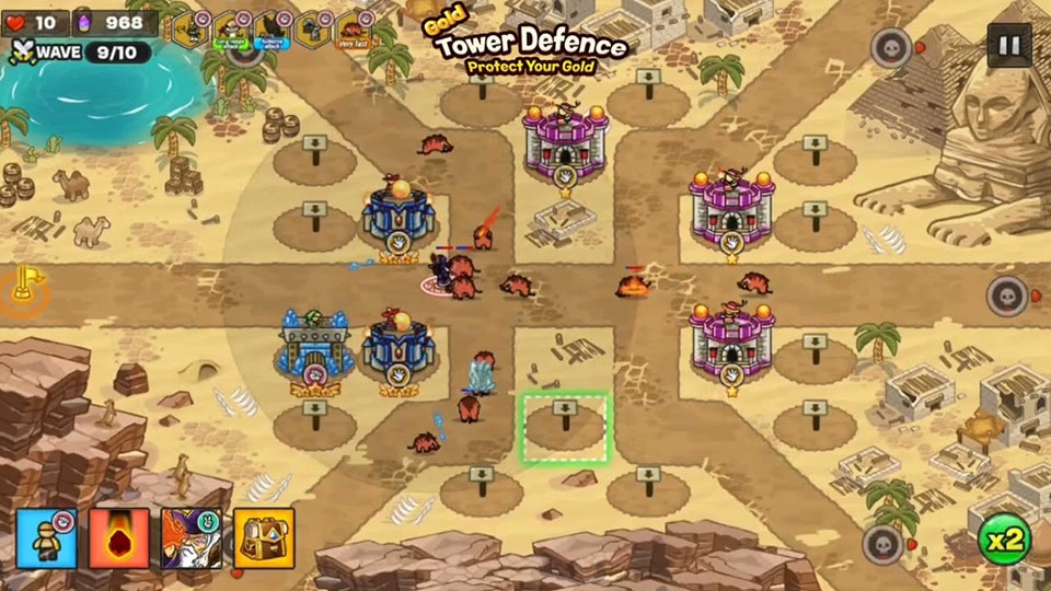 Trải nghiệm Gold Tower Defence: Game phòng thủ tháp hỗ trợ PVP