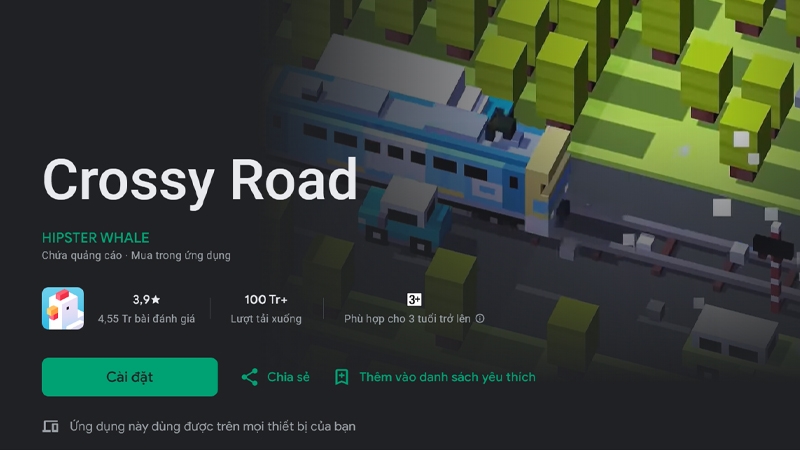 Crossy Road: Trò chơi giải trí đơn giản nhưng đầy thử thách
