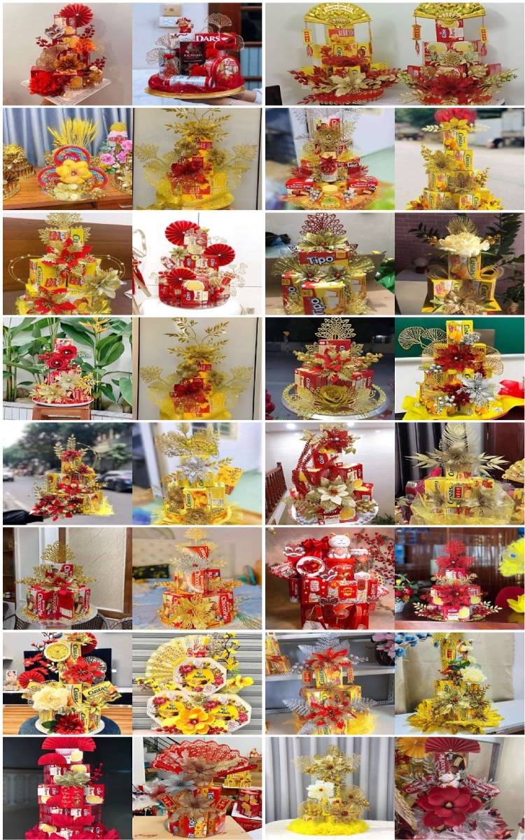 Cách làm tháp bánh tết đẹp và độc đáo trang trí ngày Tết