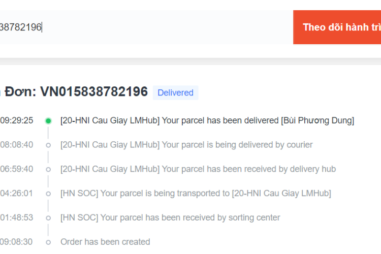 Standard Express Shopee tra cứu vận đơn như thế nào