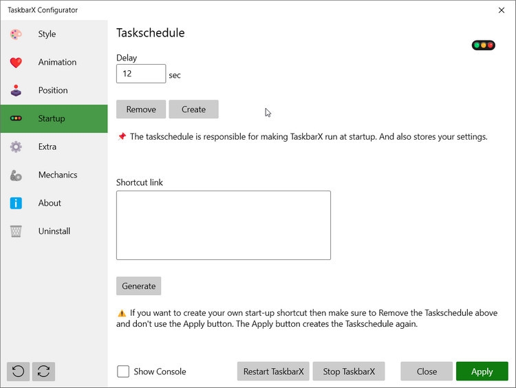 TaskbarX–Trải nghiệm và tùy chỉnh thanh tác vụ theo cách bạn muốn