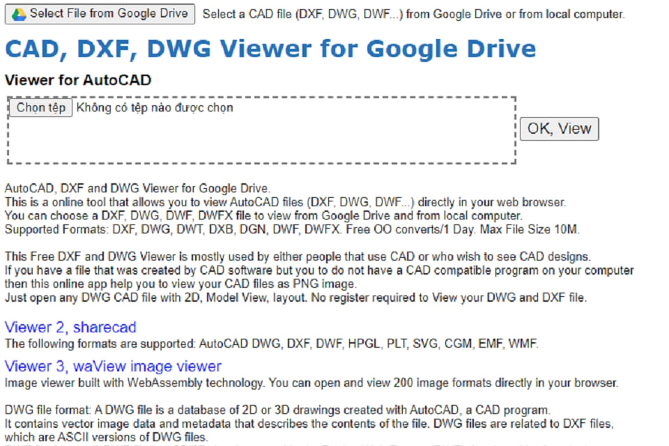 Top 6 trang web đọc file DWG trực tuyến không cần phần mềm