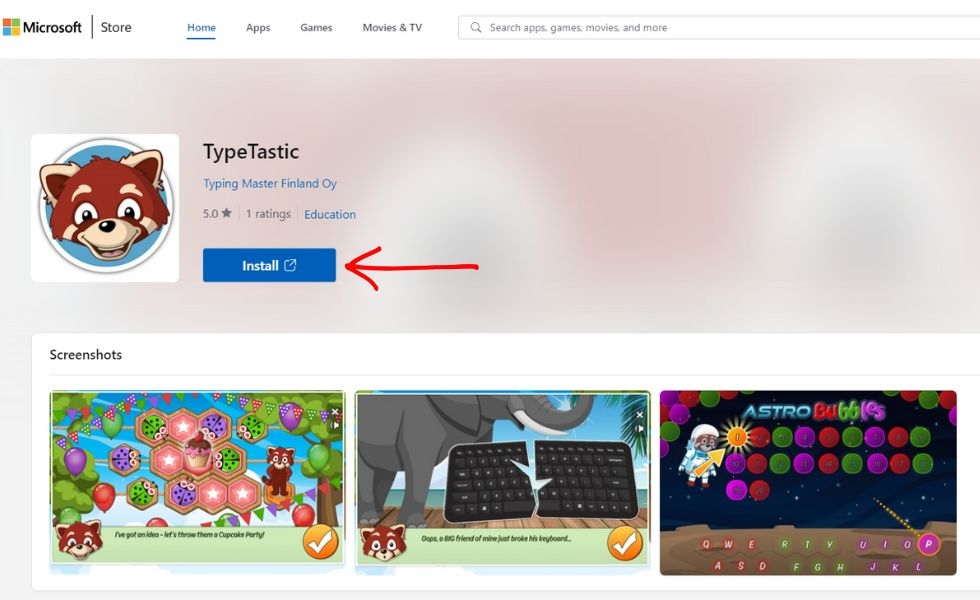 TypeTastic - Ứng dụng học gõ phím 10 ngón cực thú vị dành cho bé