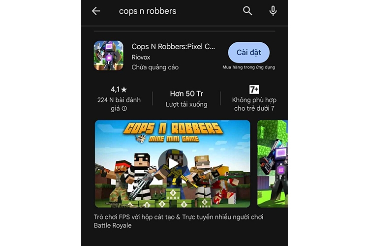 Cops N Robbers: Game FPS bắn súng phong cách Pixel 3D độc đáo