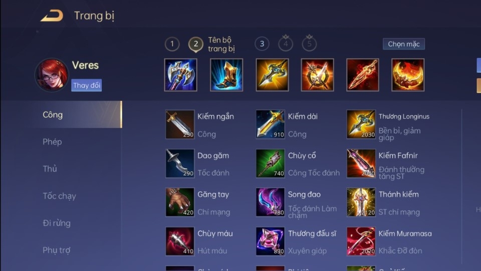 Cách lên đồ Veres mùa 29: Bảng ngọc, phù hiệu Veres đi rừng